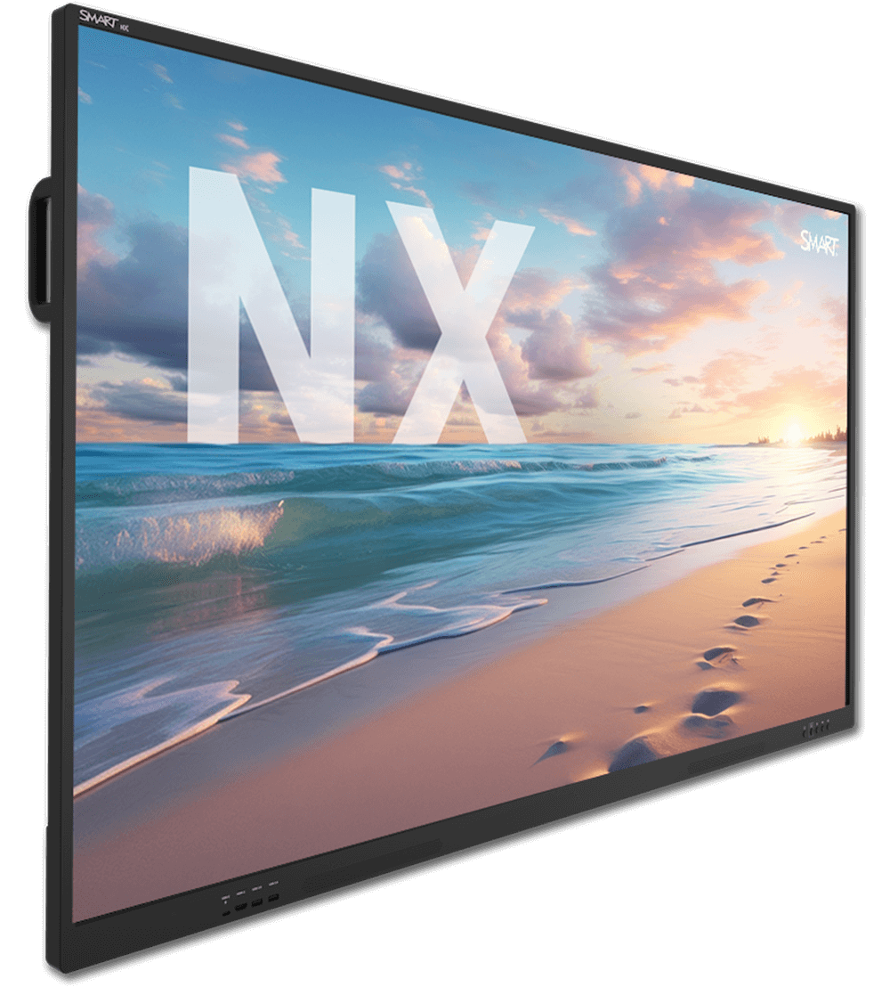Angled left view of the SMART board NX series non-interactive display ...