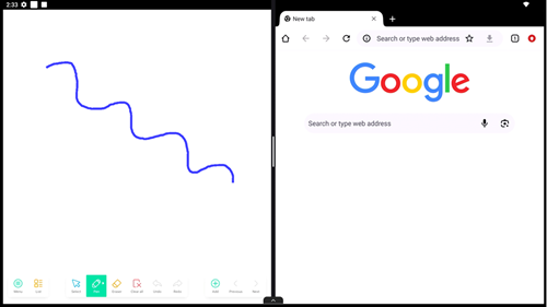 Using split screen - SMART AMG1 appliance